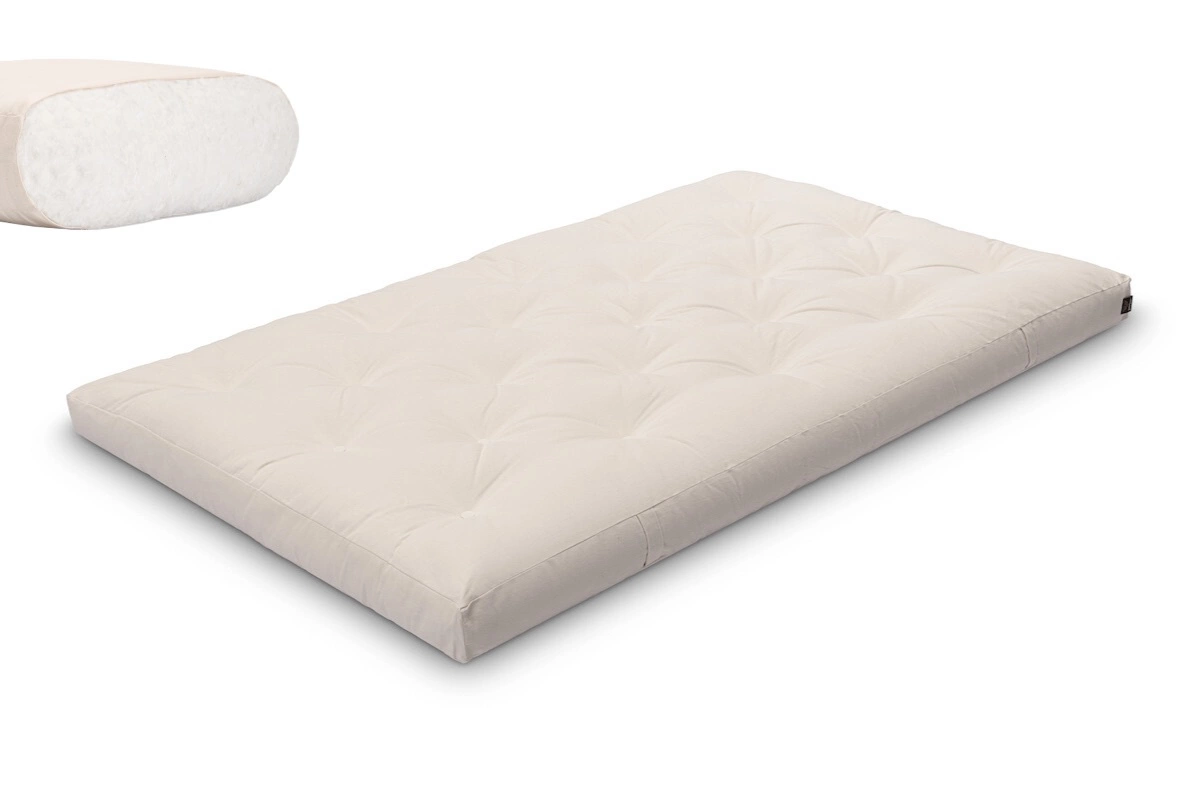 Matratze Futon 120x200 - Pascall Slim Natural Ecru