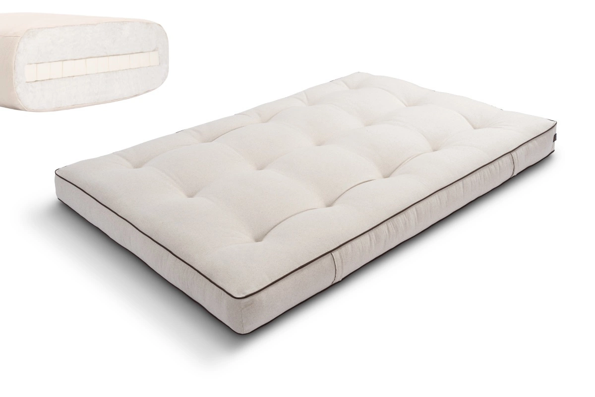 Matratze Futon 120x200 mit Latex - Pascall Medium Latex Kedro Leinen