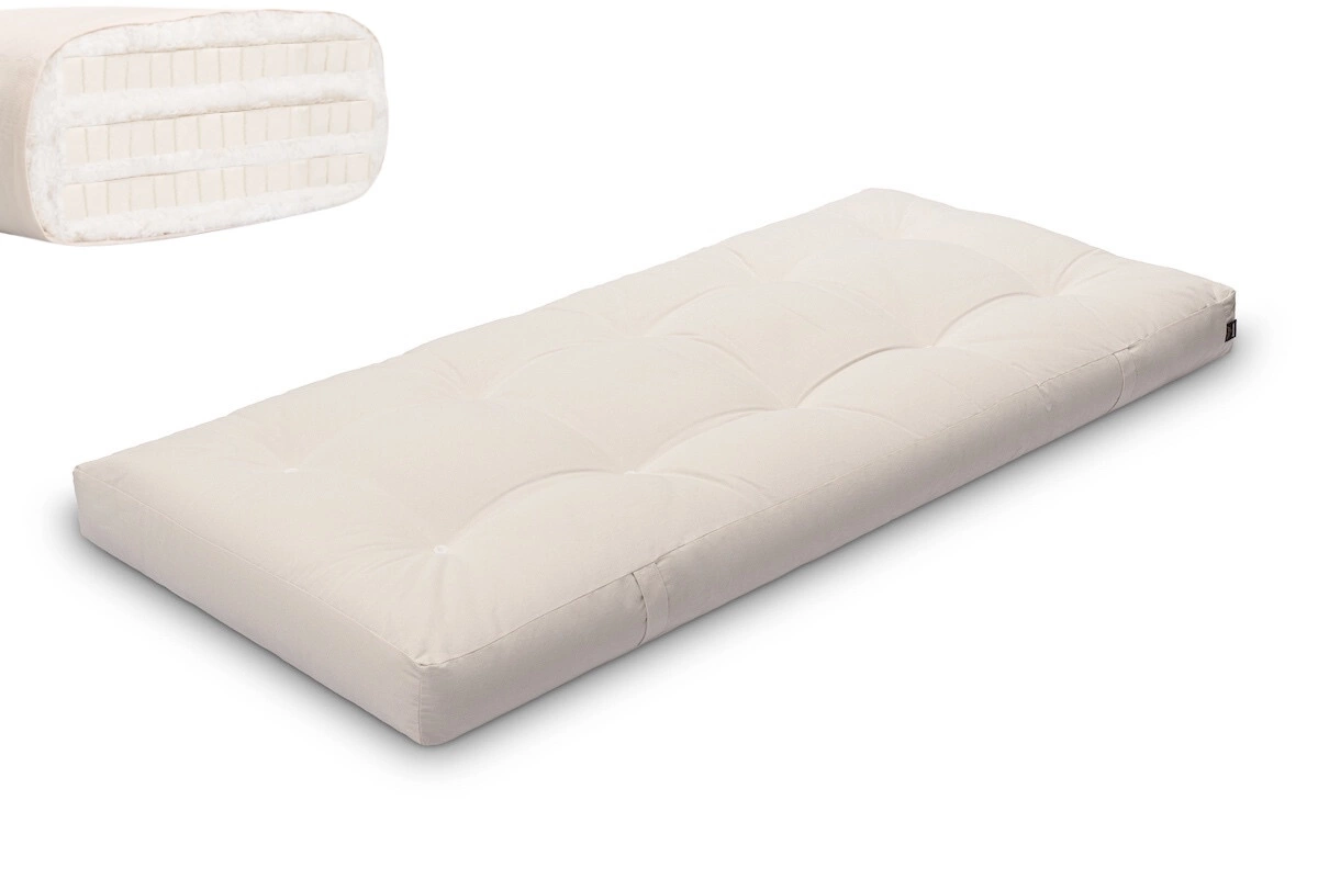 Matratze Futon 90x200 mit Latex - Pascall Comfort Trio Latex Ecru