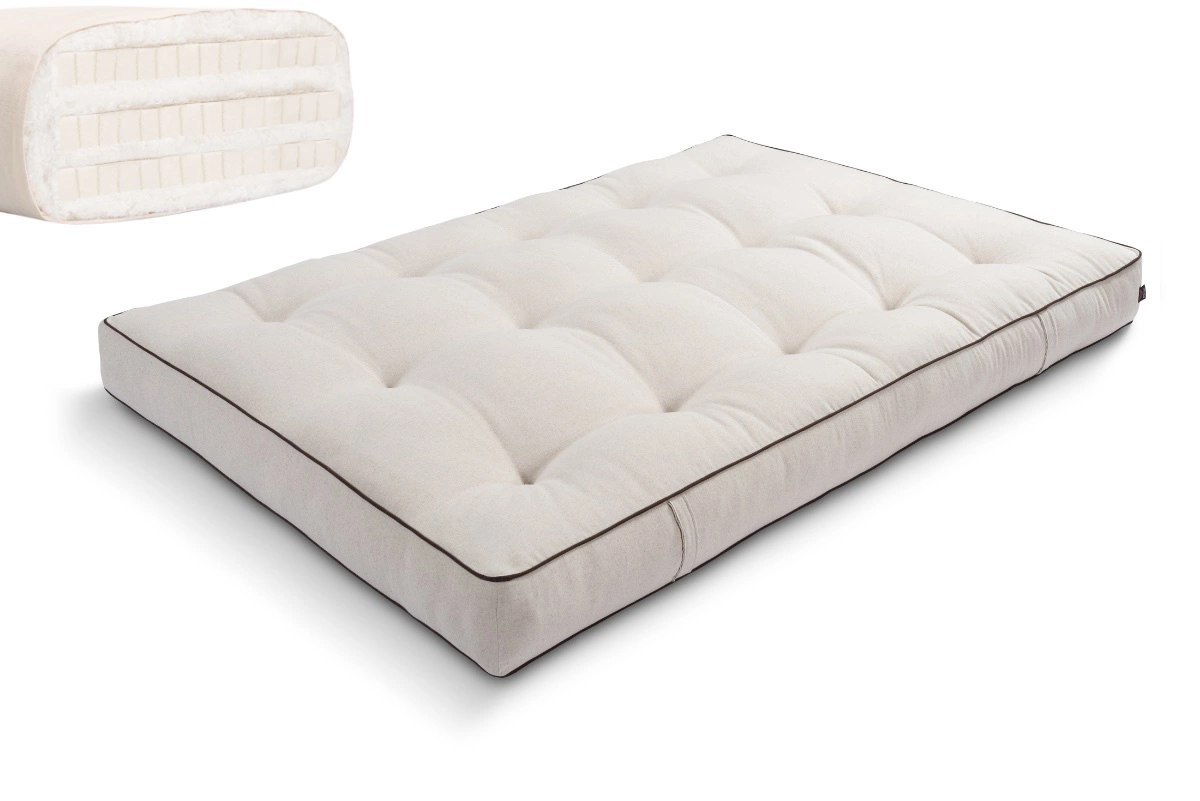 Matratze Futon 120x200 mit Latex - Pascall Comfort Trio Latex Kedro Leinen