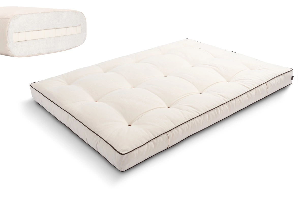 Matratze Futon 120x200 mit Latex - Pascall Medium Latex Kedro Ecru